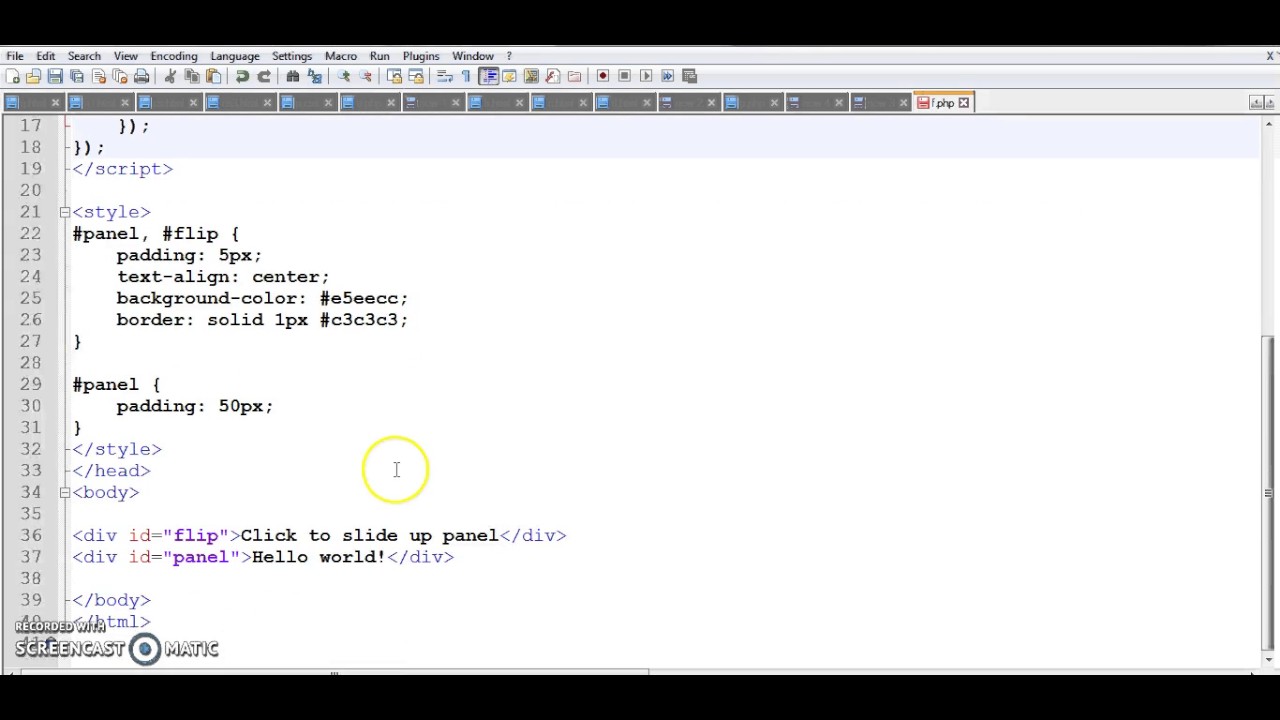 Slideup In Jquery 13 Youtube