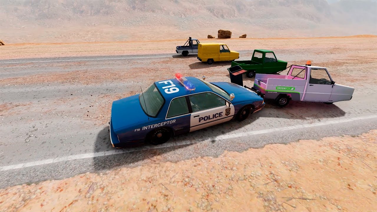 One day in the life of a crazy cop 10 - BeamNG Drive - Timur Crasher - YouTube