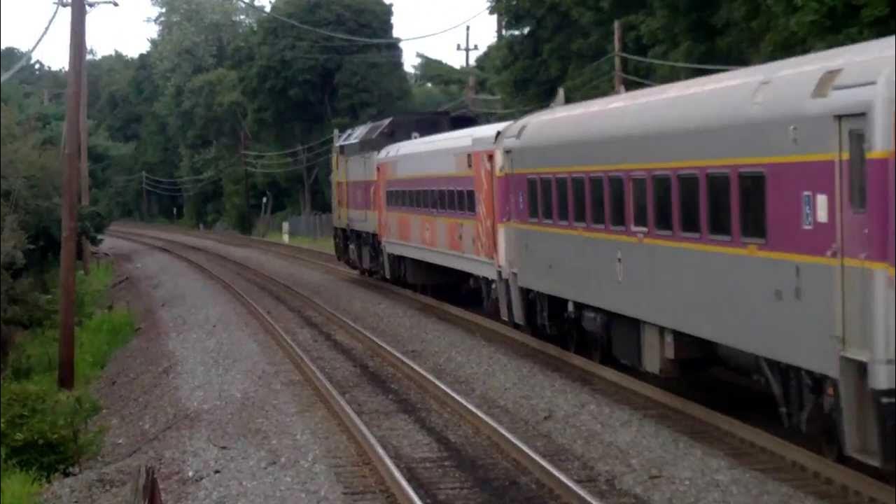 Mbta F40PH 1003 at 65mph - YouTube