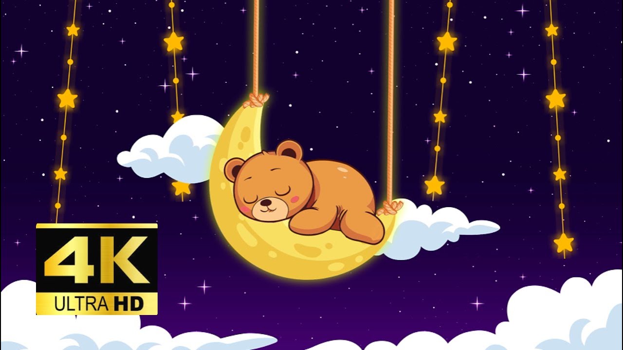 Little Bear Sleeping on the Moon 🌙💤 | Lullaby for Babies, Sleep in ...
