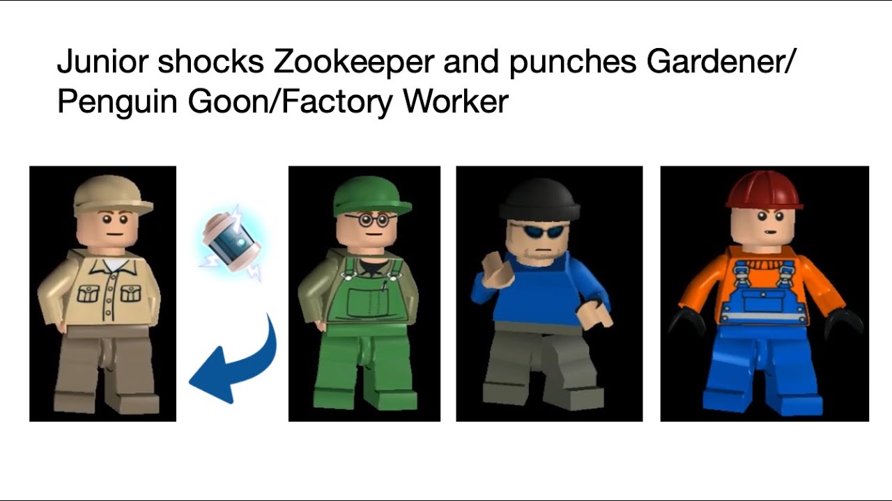 Junior shocks Zookeeper and punches Gardener/Penguin Goon/Factory ...