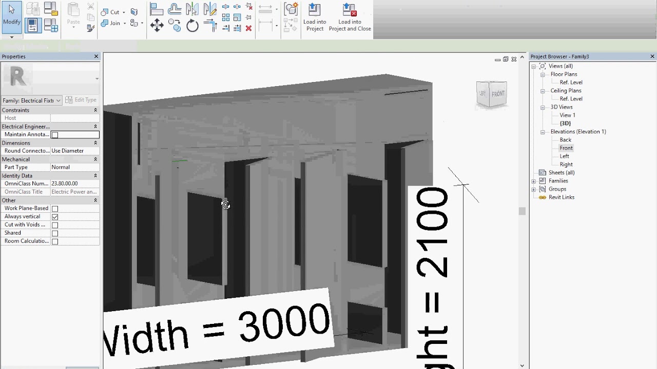 HOW TO CREATE ELECTRICAL MV PANEL FAMILIES REVIT IN TAMIL - YouTube