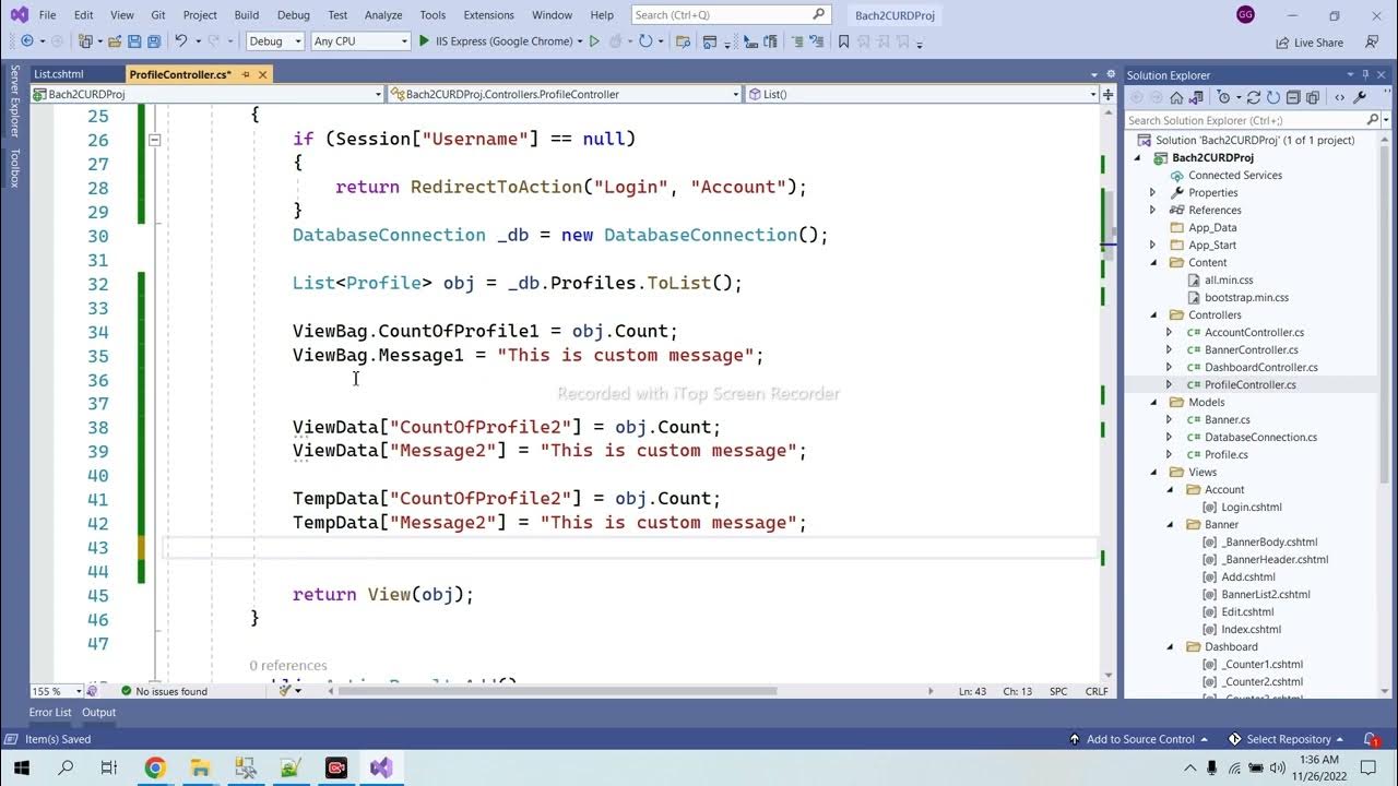 C Mvc Viewbag Viewdata Tempdata Youtube