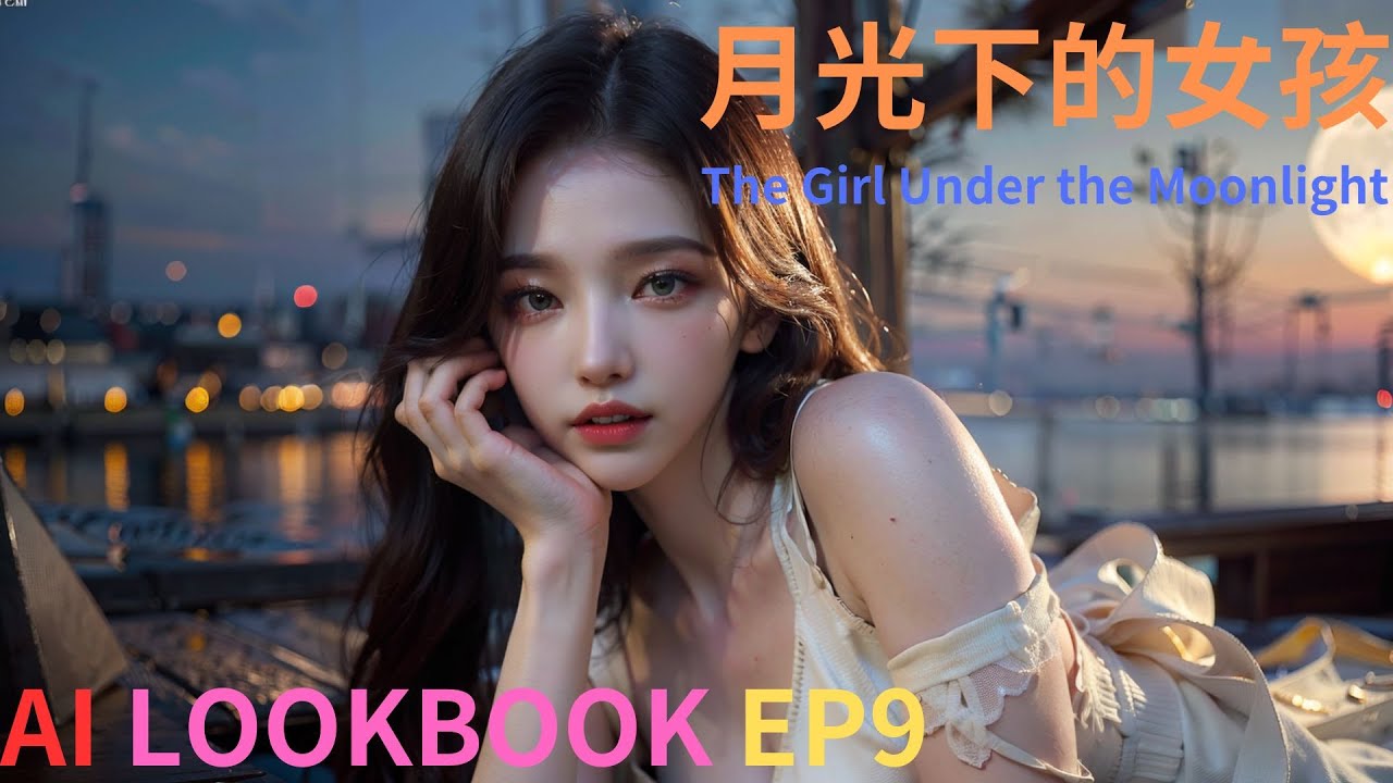 LOOKBOOK | AI寫真集 | Al繪圖 | 룩북 | EP9- The Girl Under the Moonlight 月光下的女孩 - YouTube