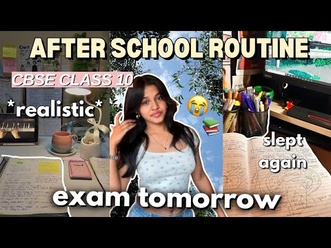 REALISTIC PRODUCTIVE AFTER SCHOOL ROUTINE *EXAM TOMORROW* 📚 😭🔥 - YouTube