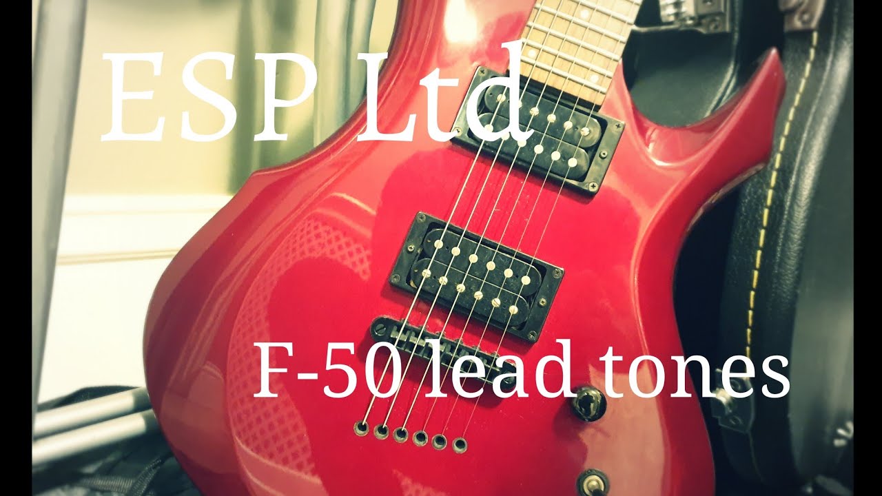 ESP Ltd F-50 electric guitar lead and tapping practice - YouTube