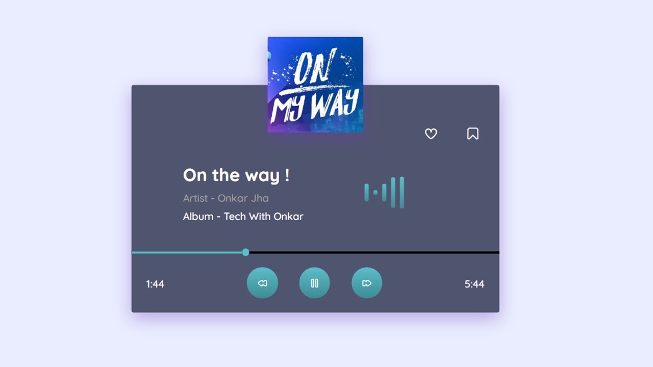 Music Player Ui Design Using Html And Css Custom Music Player Ui 2500
