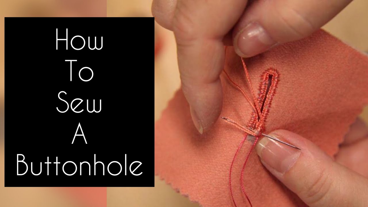 How to sew a handmade buttonhole - YouTube