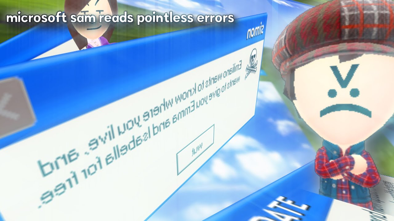 Microsoft Sam reads Pointless Errors - YouTube
