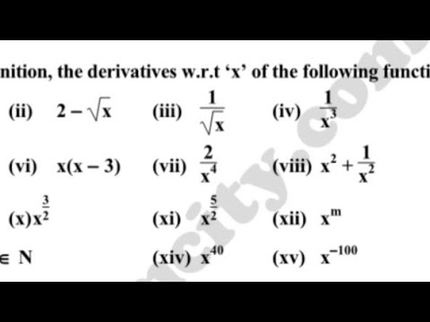 Ex. 2.1|2nd year Math|Definition Derivatives|12 class math Ex 2.1 Q.4 ...