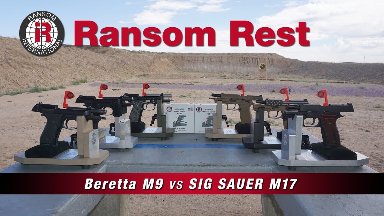 Ransom Rest M9 vs M17 9mm accuracy testing - YouTube