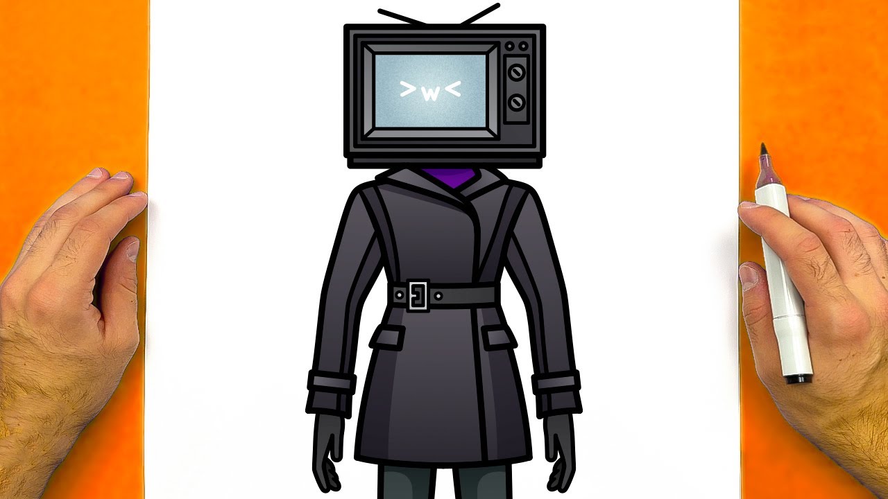 How to Draw TV Woman from Skibidi Toilet - Easy Drawing and Coloring ...