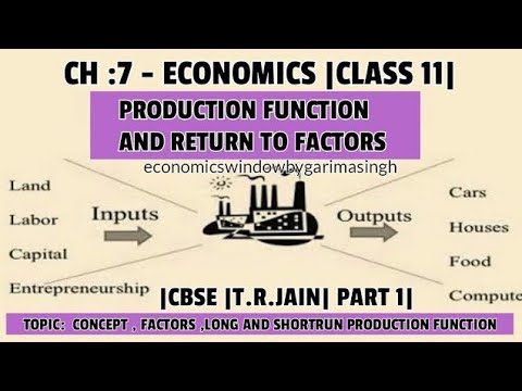 Microeconomics| Production Function| class=11 ️ - YouTube