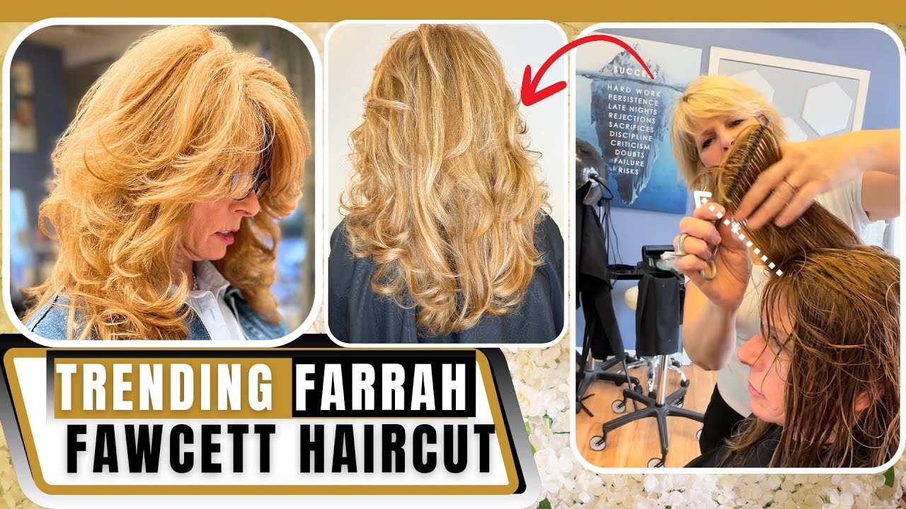 Farrah Fawcett Haircut | 80s Iconic Haircut By Coach Kimmy - YouTube