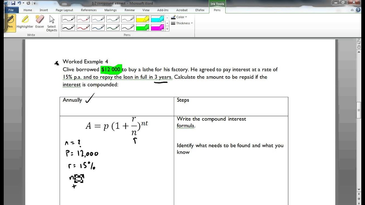Compound Interest - The general Formula Video 2 - YouTube