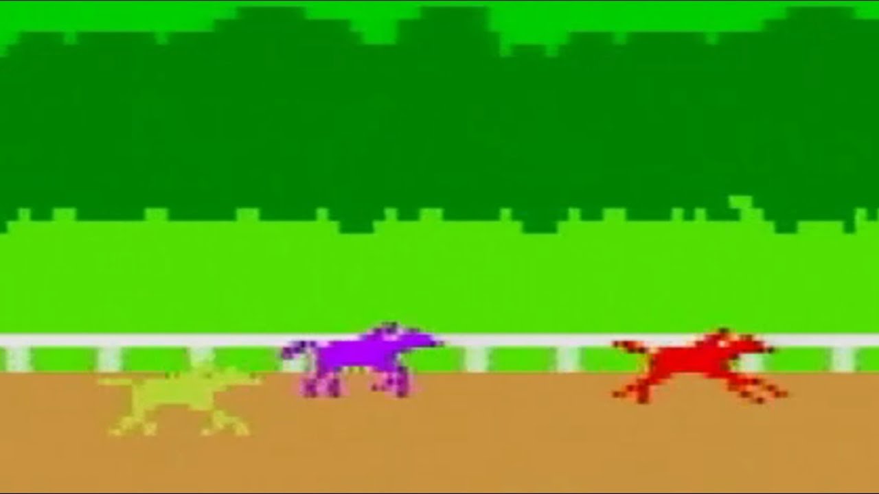 Horse Racing Gameplay Intellivision - YouTube