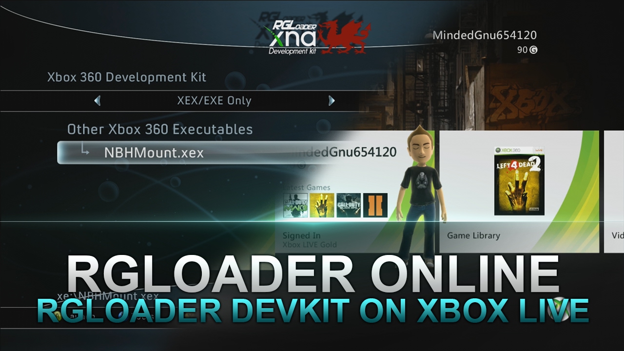 RGLoader DevKit Nand Online Running Old Kinect Dashboard - YouTube