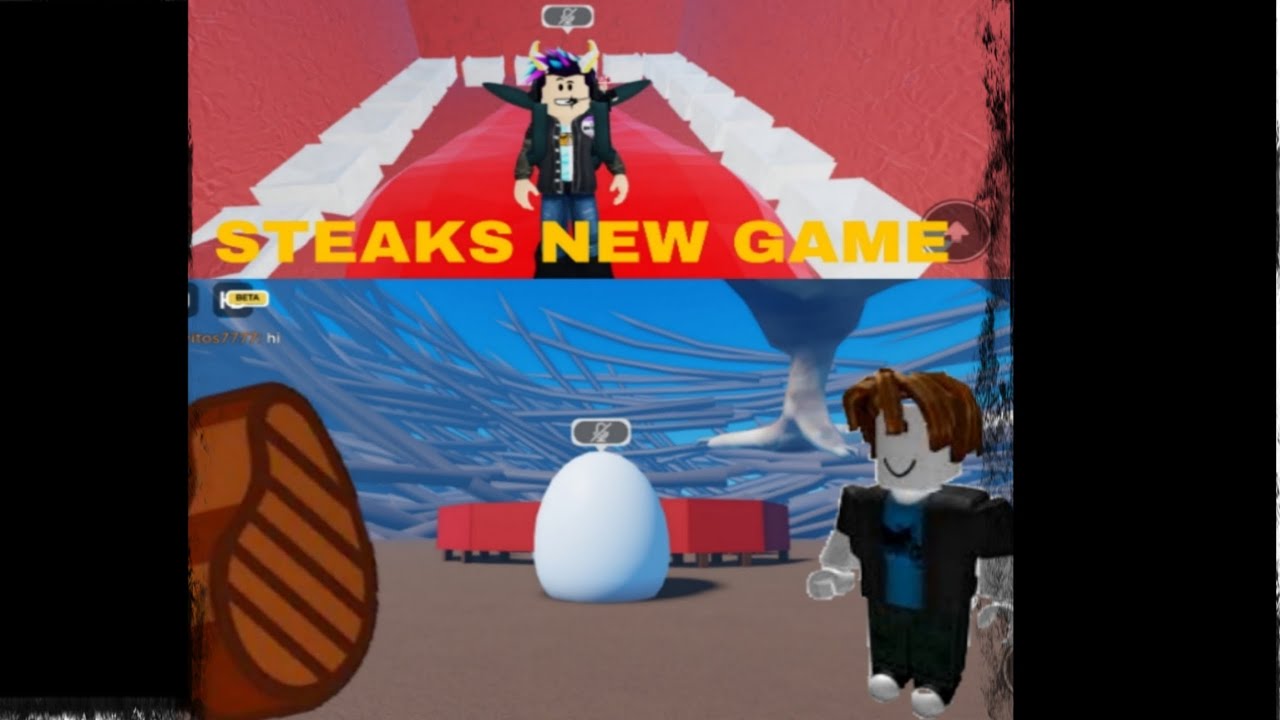 Playing steaks new secret roblox game!! - YouTube