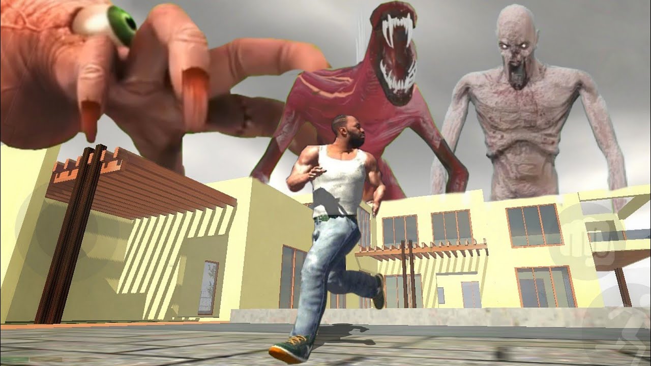 scp 096 and SCP 939 vs Franklin and one hand brain eye monster in ...