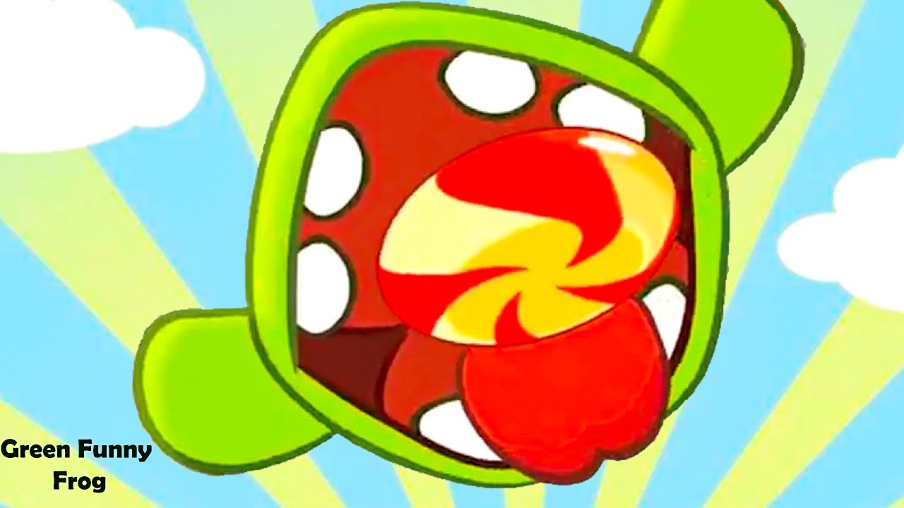 Cut the Rope. Green Funny Frog catches lollipops - YouTube