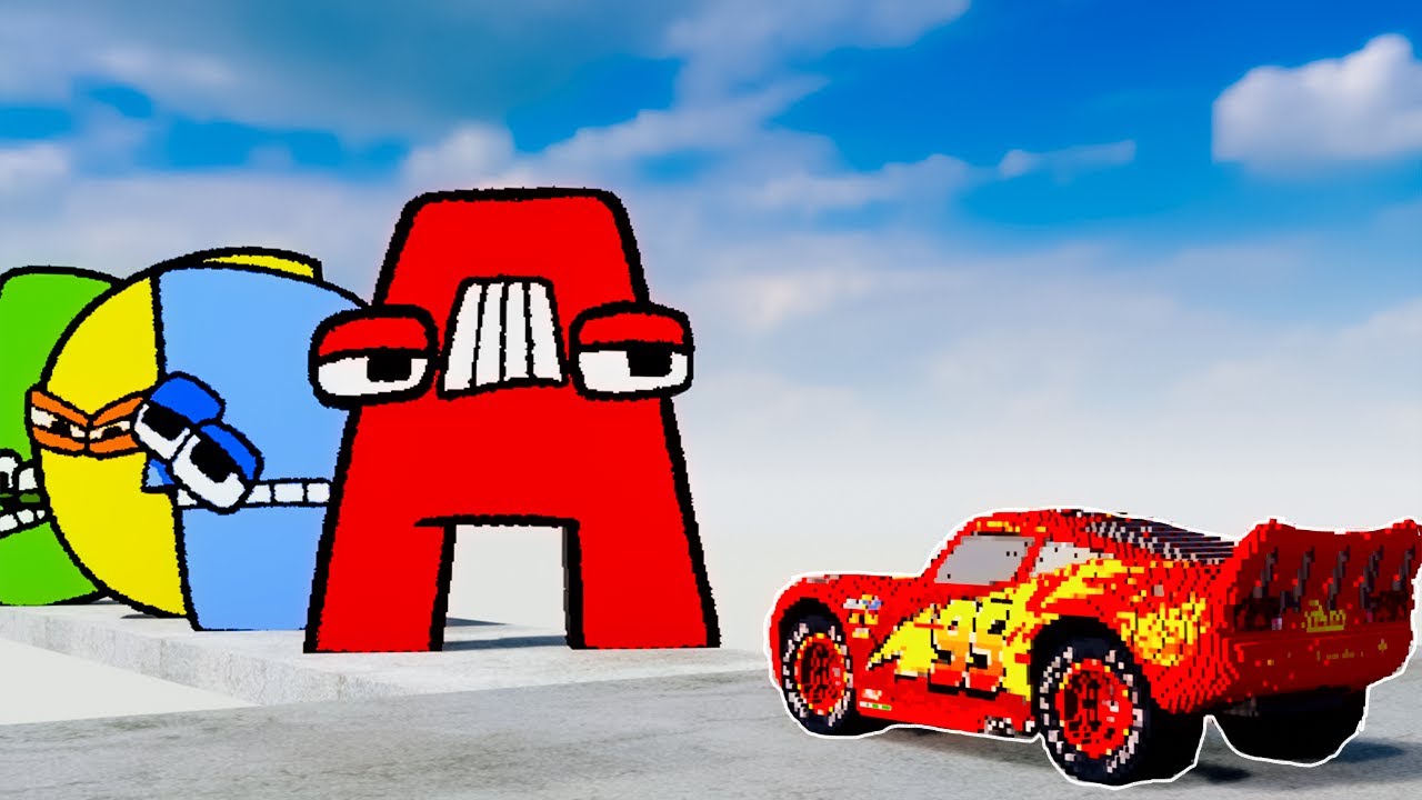PIXAR CARS VS ALPHABET WALL | TEARDOWN - YouTube