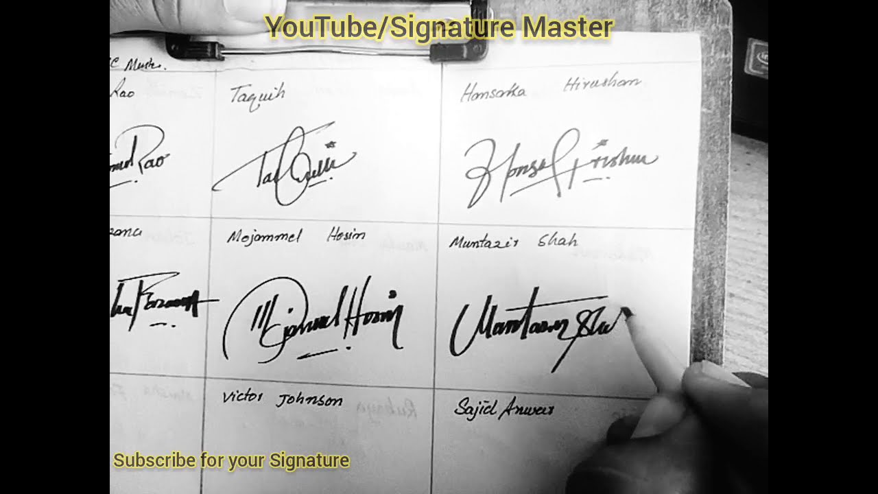 Attractive signature style |How to draw an Attractive signature for my ...