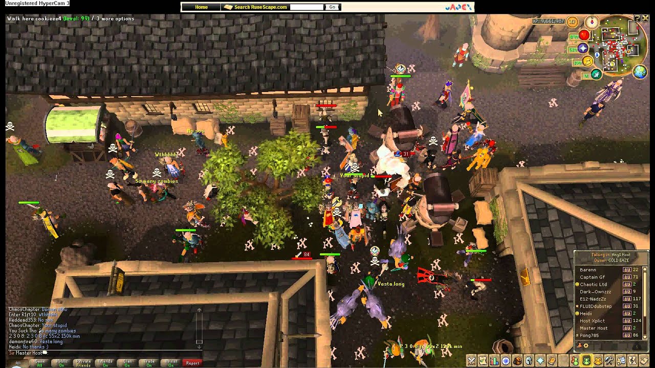 Runescape - Zombies attacking edgeville - YouTube