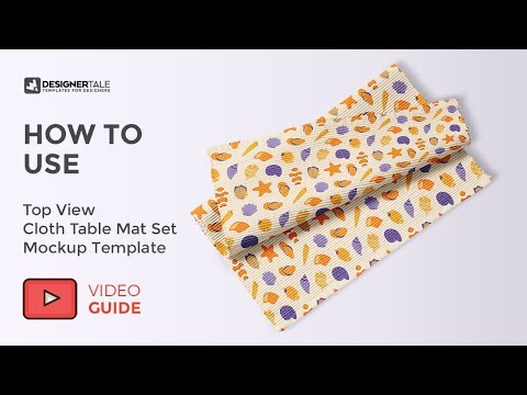 Top View Cloth Table Mat Set Mockup, a Product Mockup by Designertale