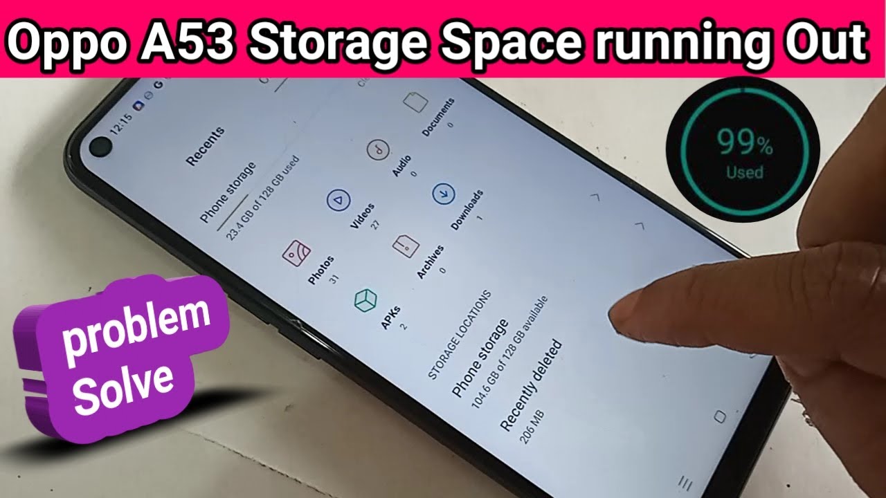 Oppo A53 storage space running out problem solve - YouTube