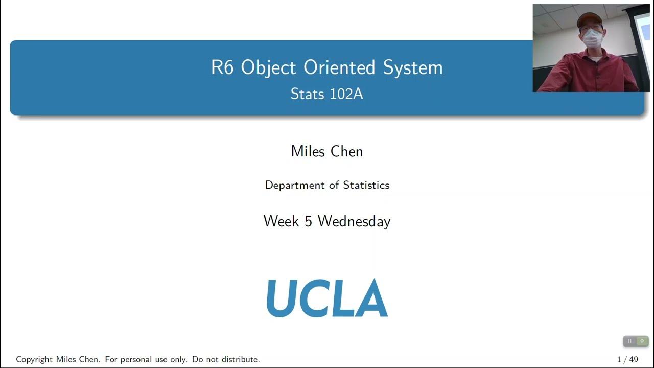 Stats 102A Lec 2 - 2022-02-02 - Week 5 Wednesday - R6 OOP in R - YouTube