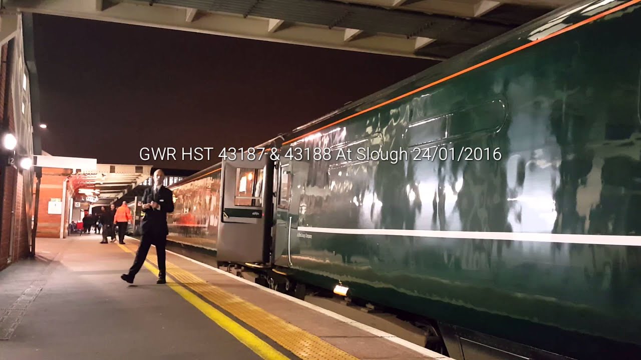 GWR HST 43187 & 43188 At Slough - YouTube