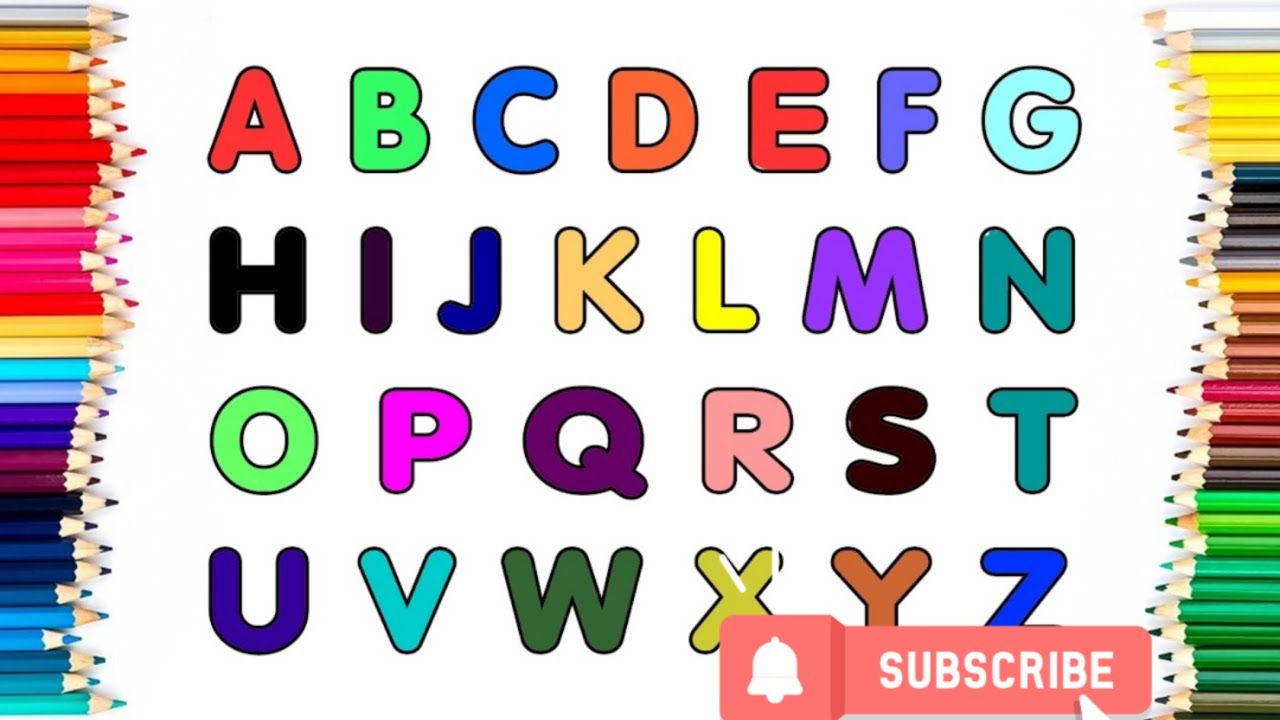 Learn ABC With Nursery Rhymes For Children || ABCD Colouring Pages For ...