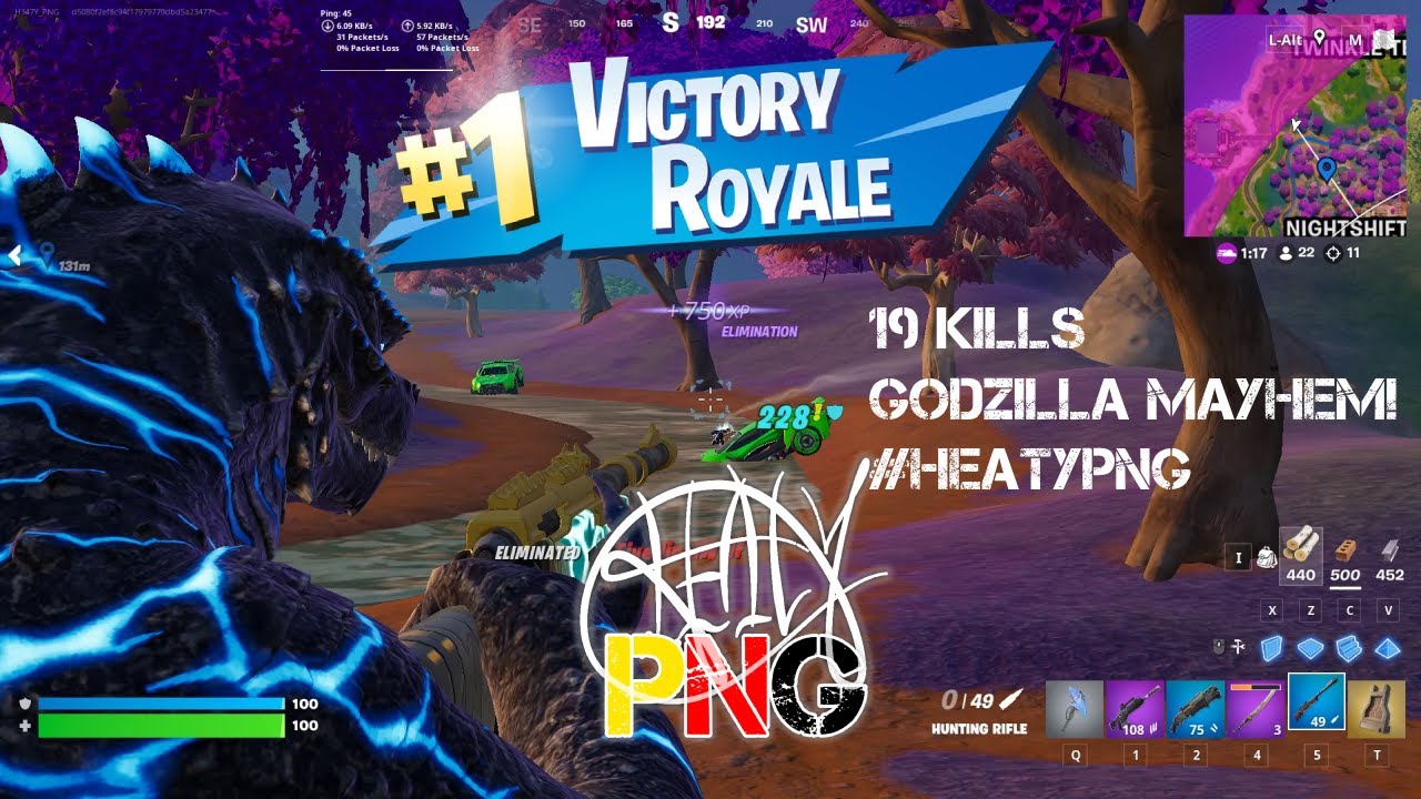 Godzilla Skin Domination! 19 Kills Victory Royale | Beast Mode Fortnite ...