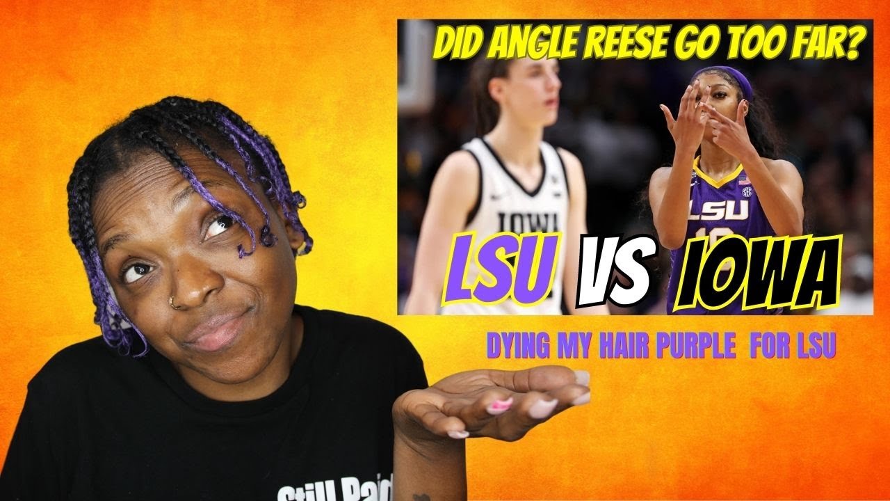 Did Angel Reese go too FAR?! | DYING MY HAIR PURPLE FOR LSU WIN | NCAA ...