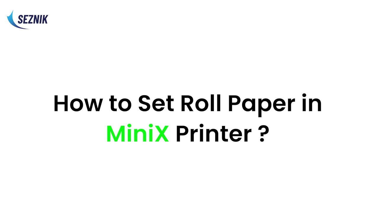 How to Set Roll Paper in Mini X Printer | @Seznik - YouTube