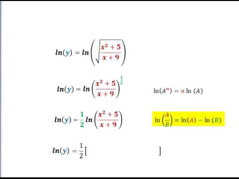 DERIVACION LOGARITMICA - YouTube