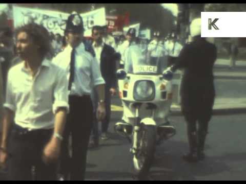 Early 1980s London Pro Palestine March, Protest, Rare Home Movie Footage