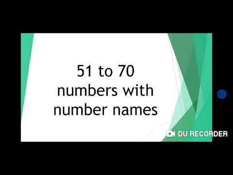 51 to 70 number names - YouTube