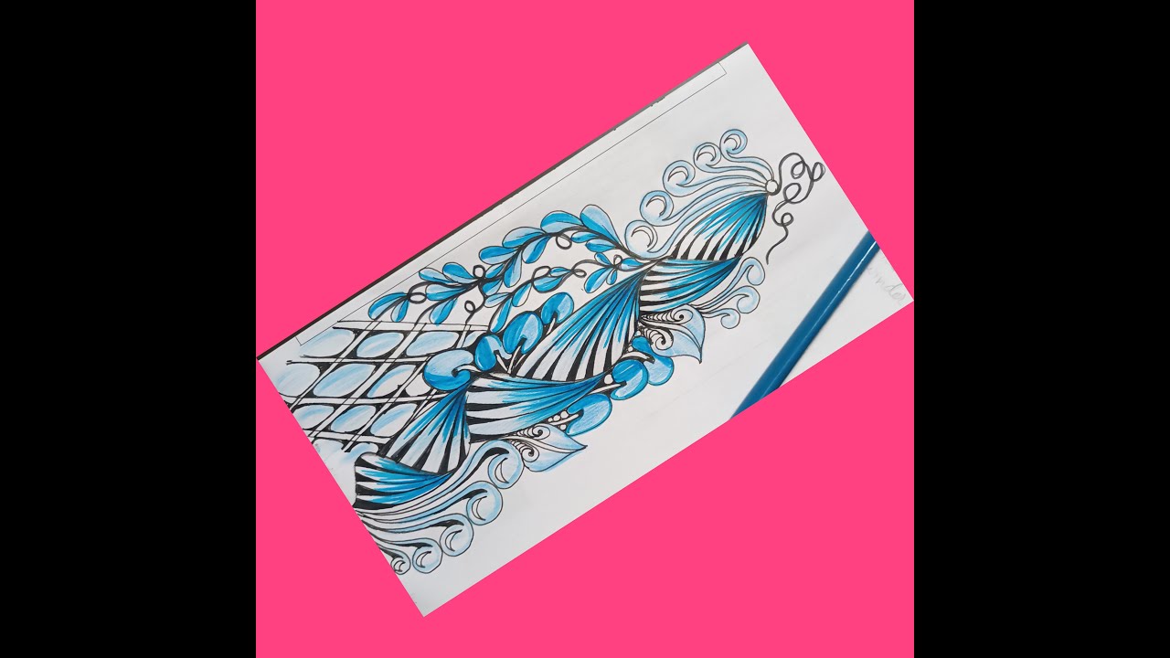 How to draw Tangle Pattern- Side Winder | Zentangle side winder ...