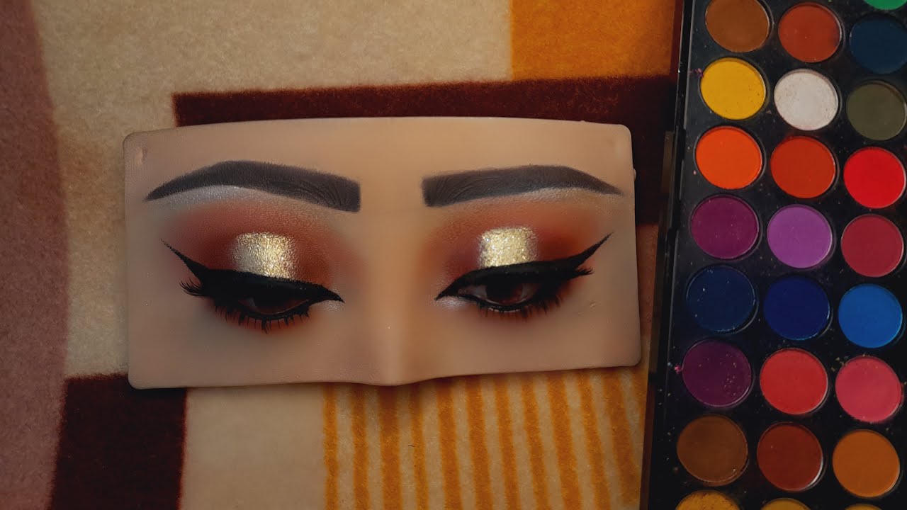 brown and gold eyeshadow - YouTube