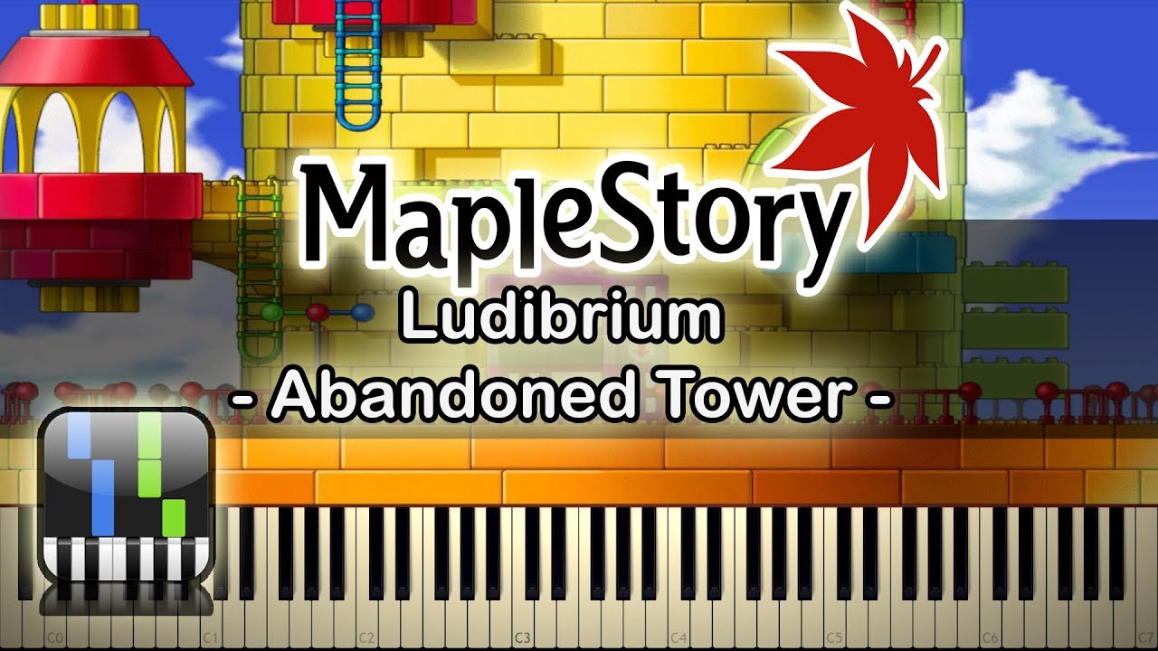 🍍Abandoned Tower - Ludibrium - [Maplestory] - Synthesia Piano Tutorial🥥 ...