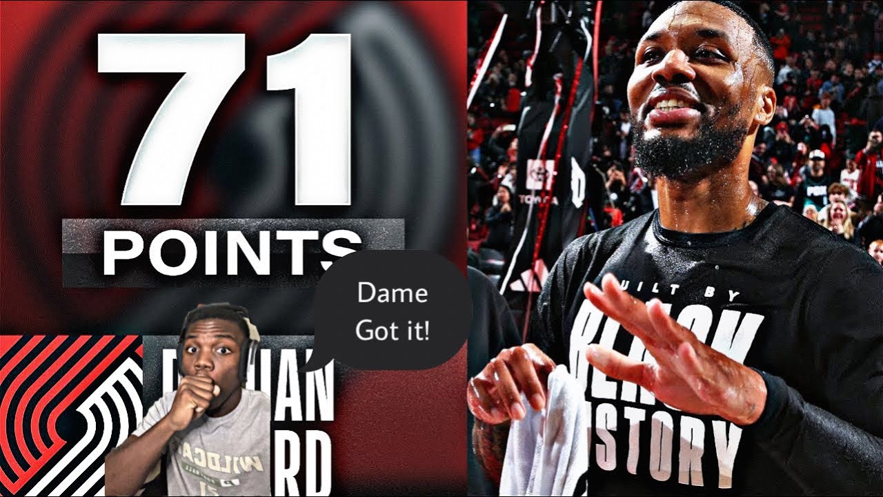 Dame is him!! Thatboywavey Reacts To Damian lilard 71 Point Game ...