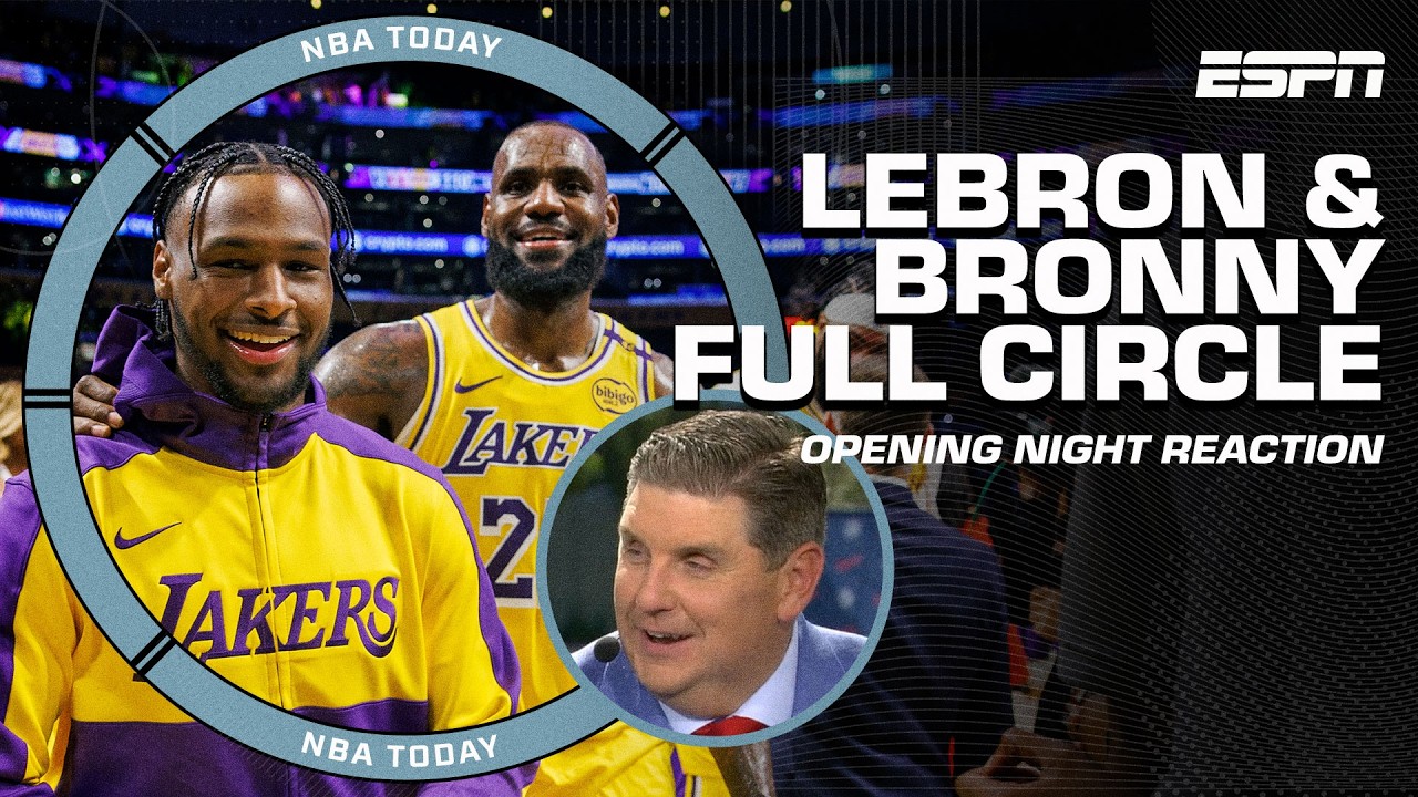 REACTION to LeBron & Bronny playing TOGETHER on Opening Night 🙌 'FULL ...