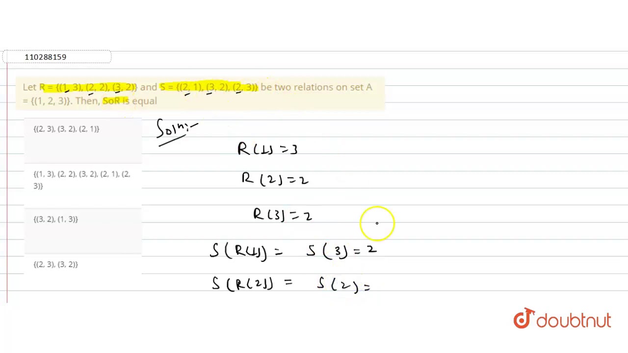 Let R 1 3 2 2 3 2 And S 2 1 3 2 2 3 Be