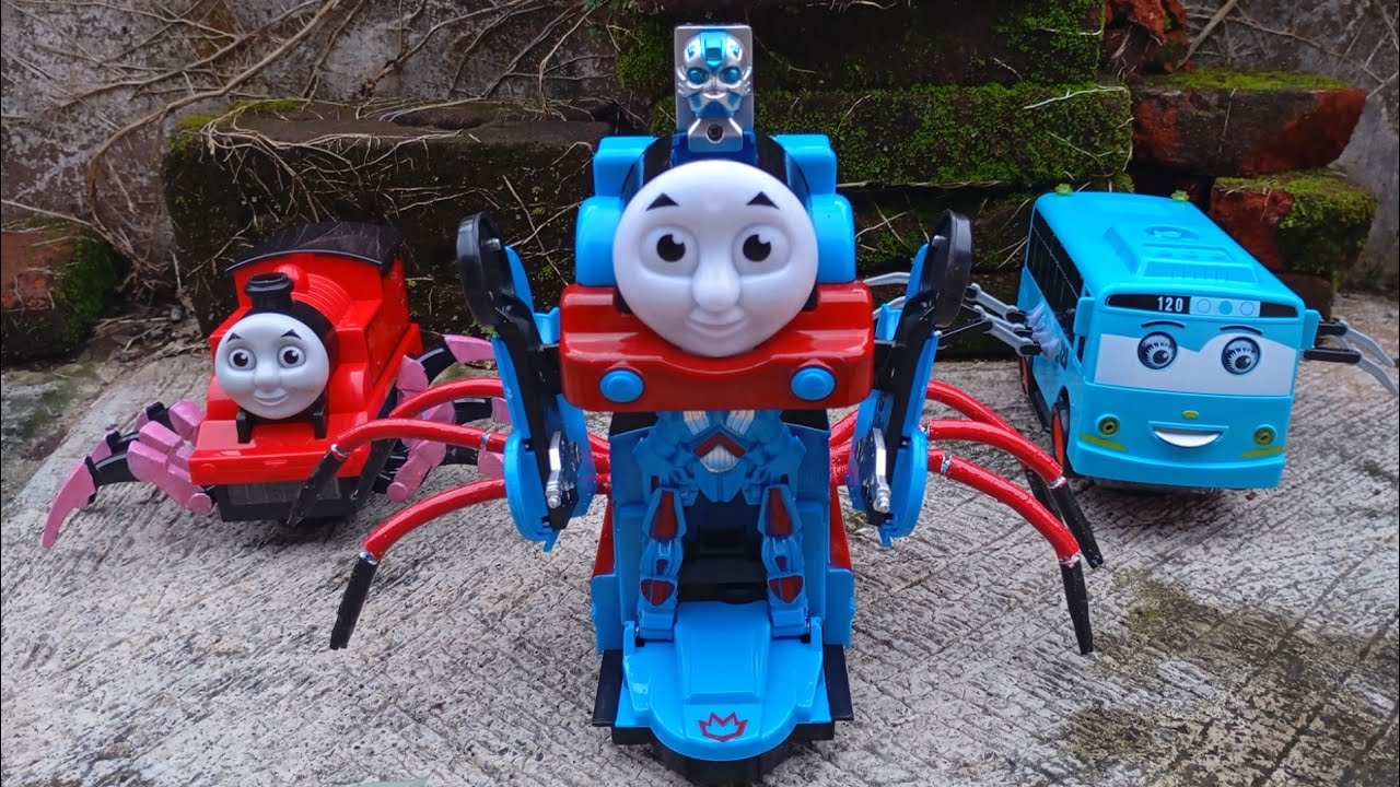 Mencari mainan kereta api thomas robot laba-laba,kereta api hantu coco ...