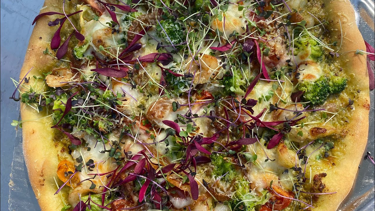 Pizza and Microgreens - YouTube