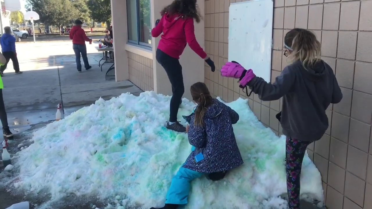 Snow in Florida? Jamerson Elementary students 'Snow Day' - YouTube