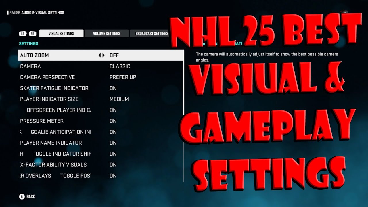 NHL 25 Best Gameplay Settings and Visual Settings to WIN Games - YouTube