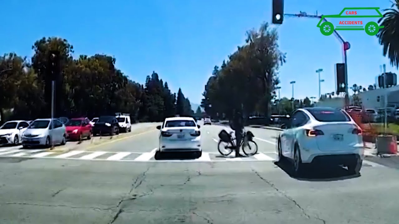 Dangerous moments with cyclists #2 || Cars Accidents - YouTube