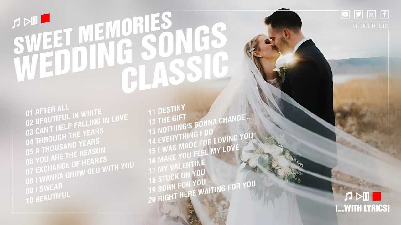 Wedding songs Playlist 2024 | Beautiful in White, Can't Help Falling in ...